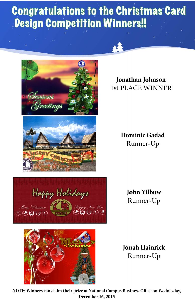 COM-FSM: Christmas Card Design Competition Winners