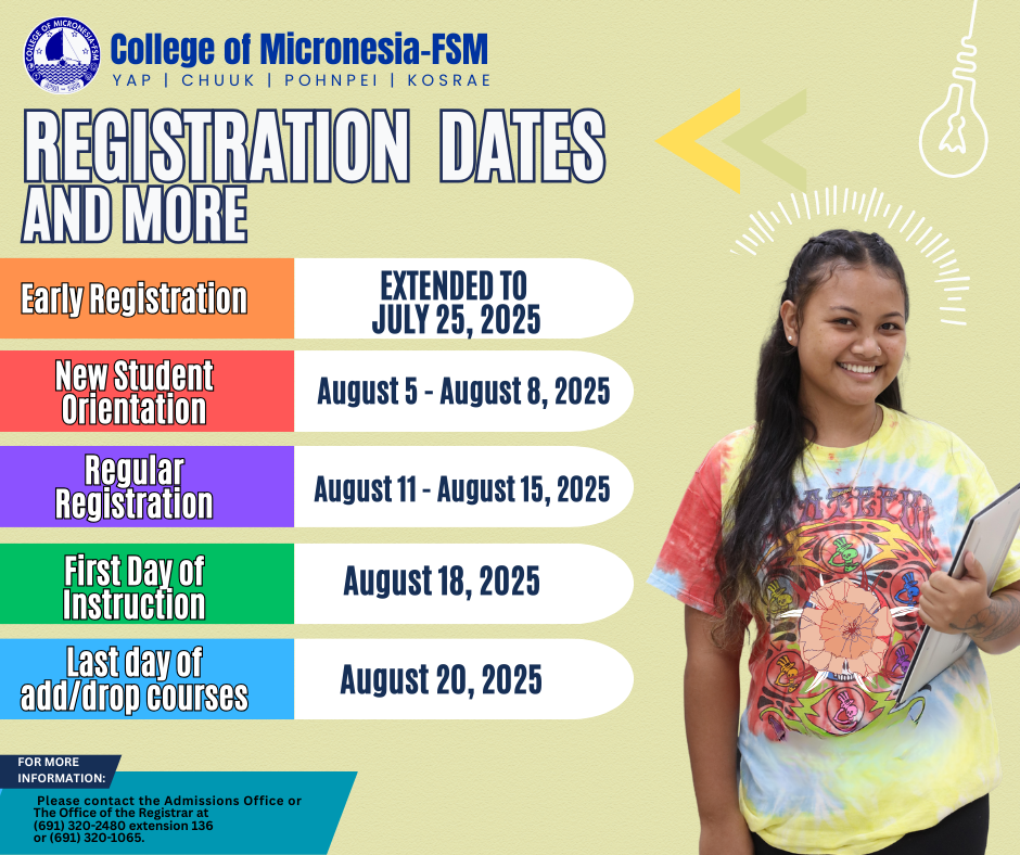 COM-FSM: Registration Dates and More [UPDATED]