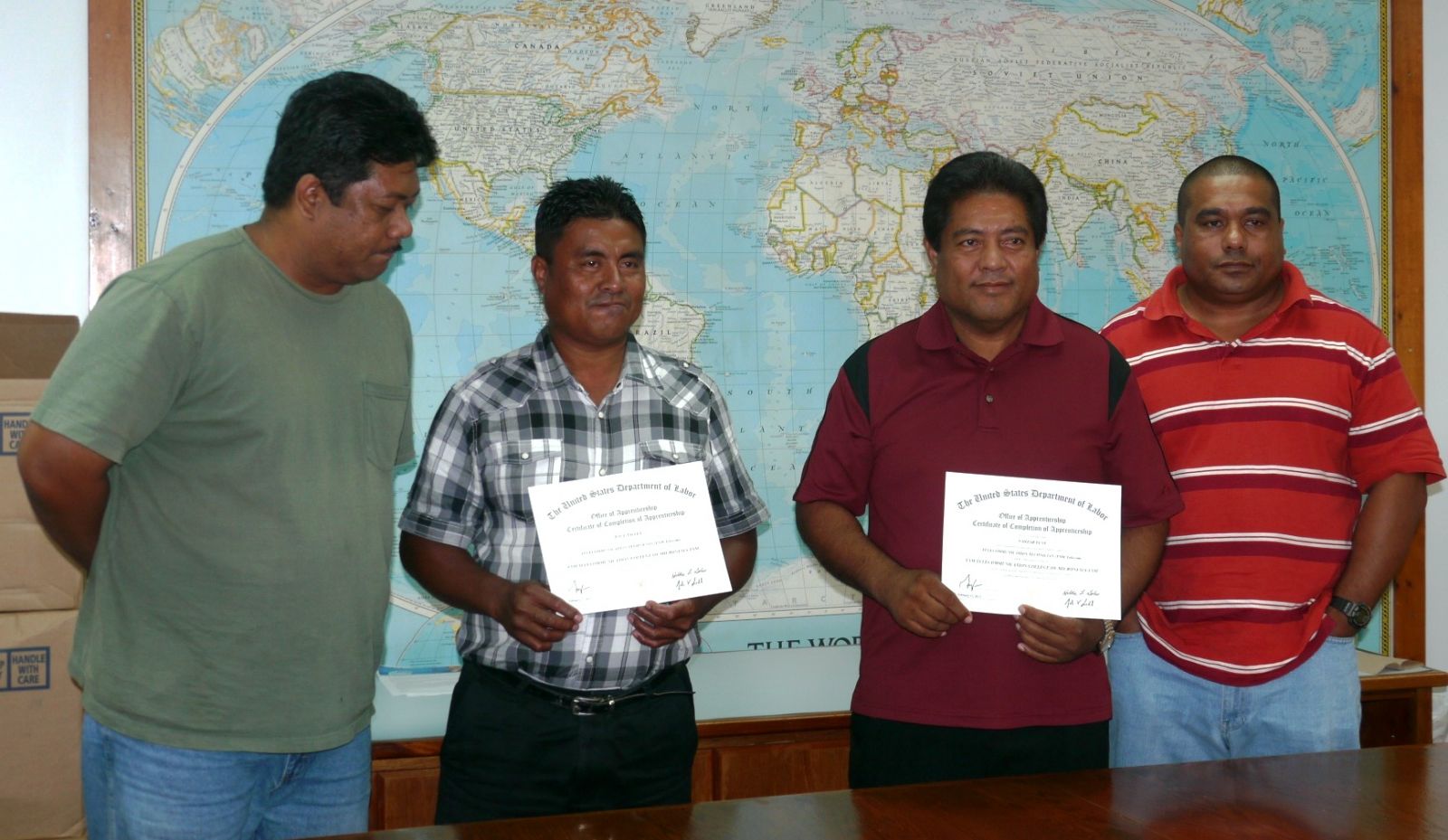 COM-FSM: College presents journeyman certificates to Telecom employees